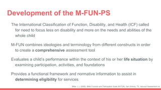 Miller Function and Participation Scales | PPTX