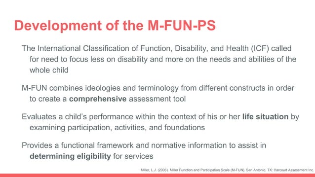 Miller Function and Participation Scales | PPTX | Parenting Babies and ...