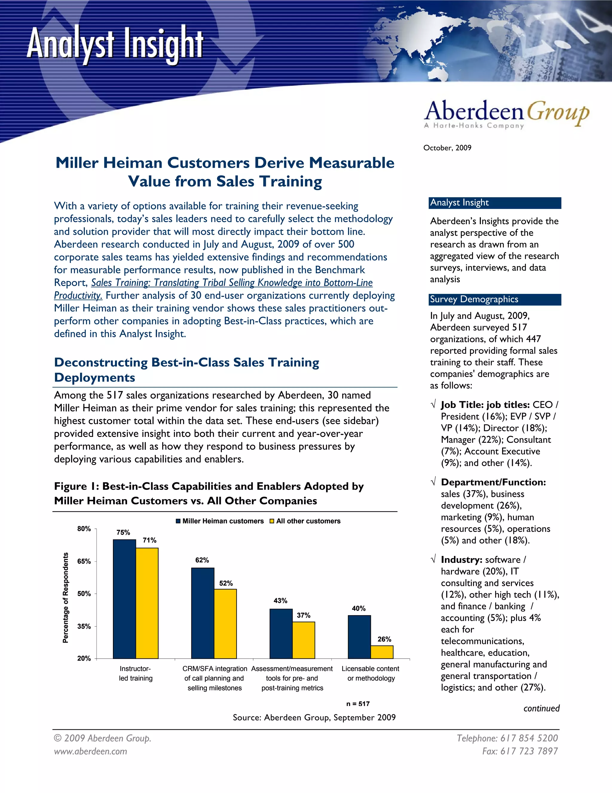 Miller Heiman Measurable Value From Sales Training | PDF