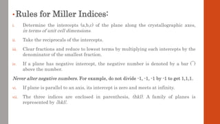 Miller indices | PPTX