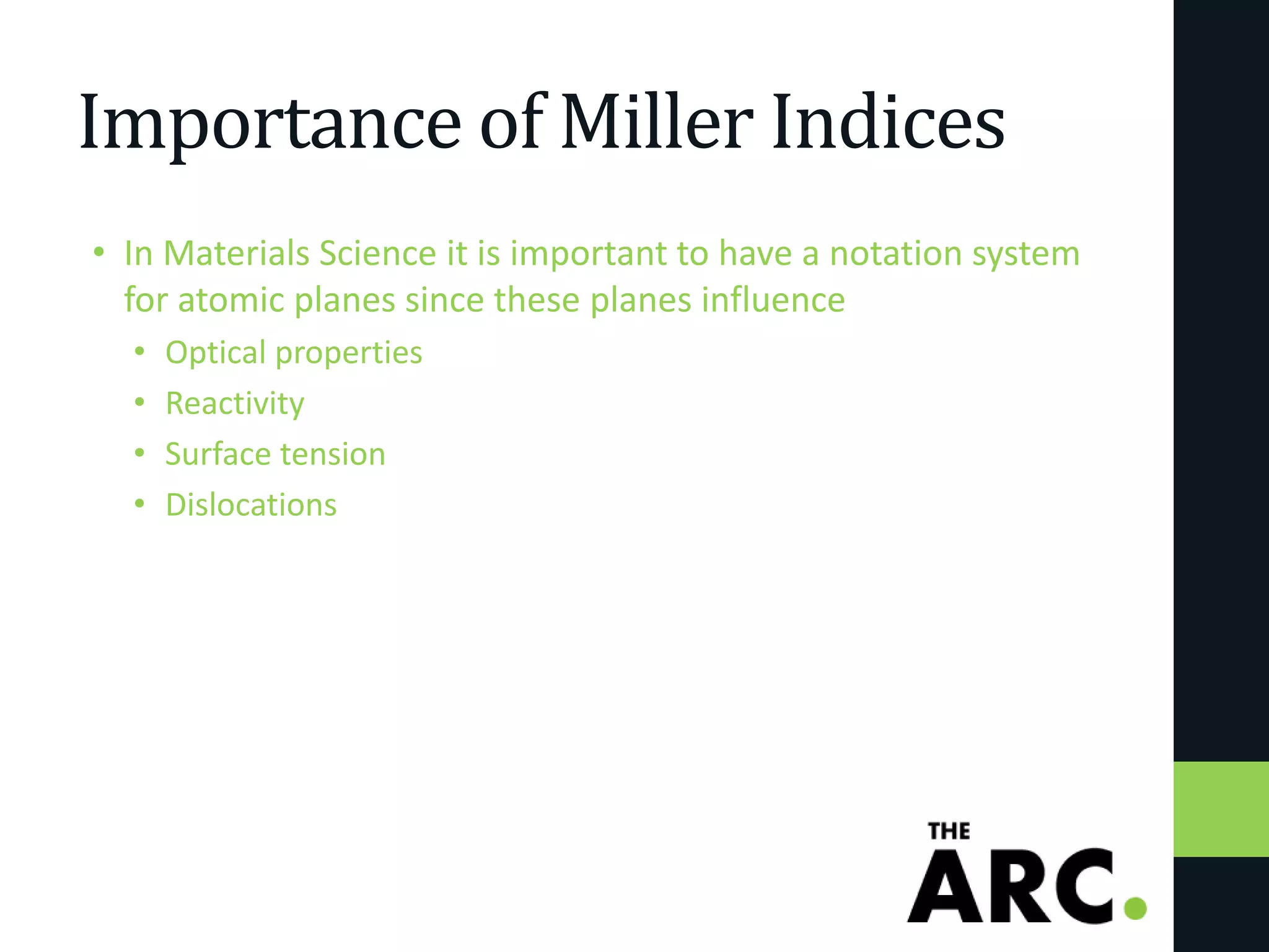 Miller indices | PDF
