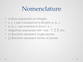 notation used in X-ray diffraction patterns | PPTX