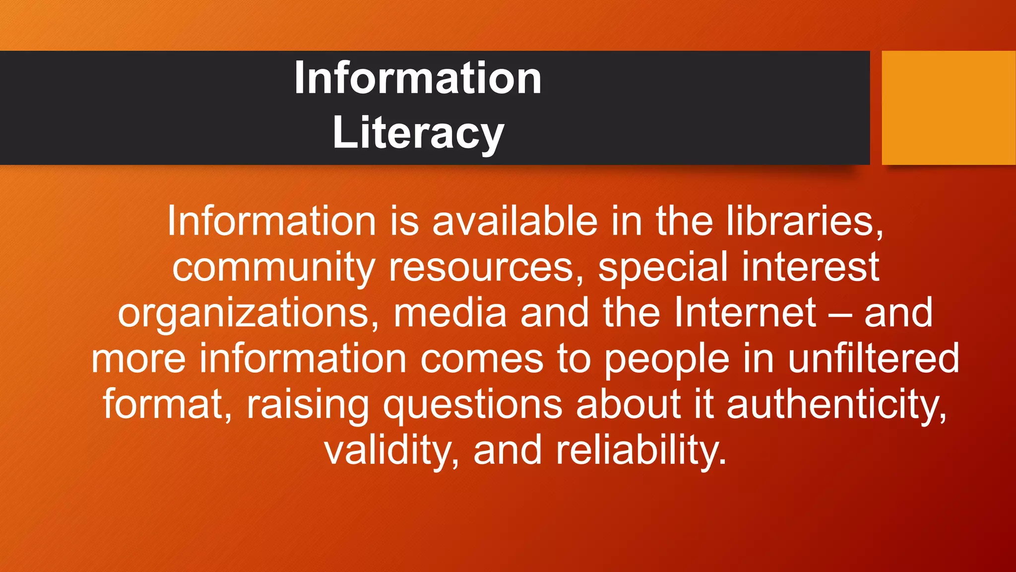 Introduction to Media and Information Literacy | PPTX