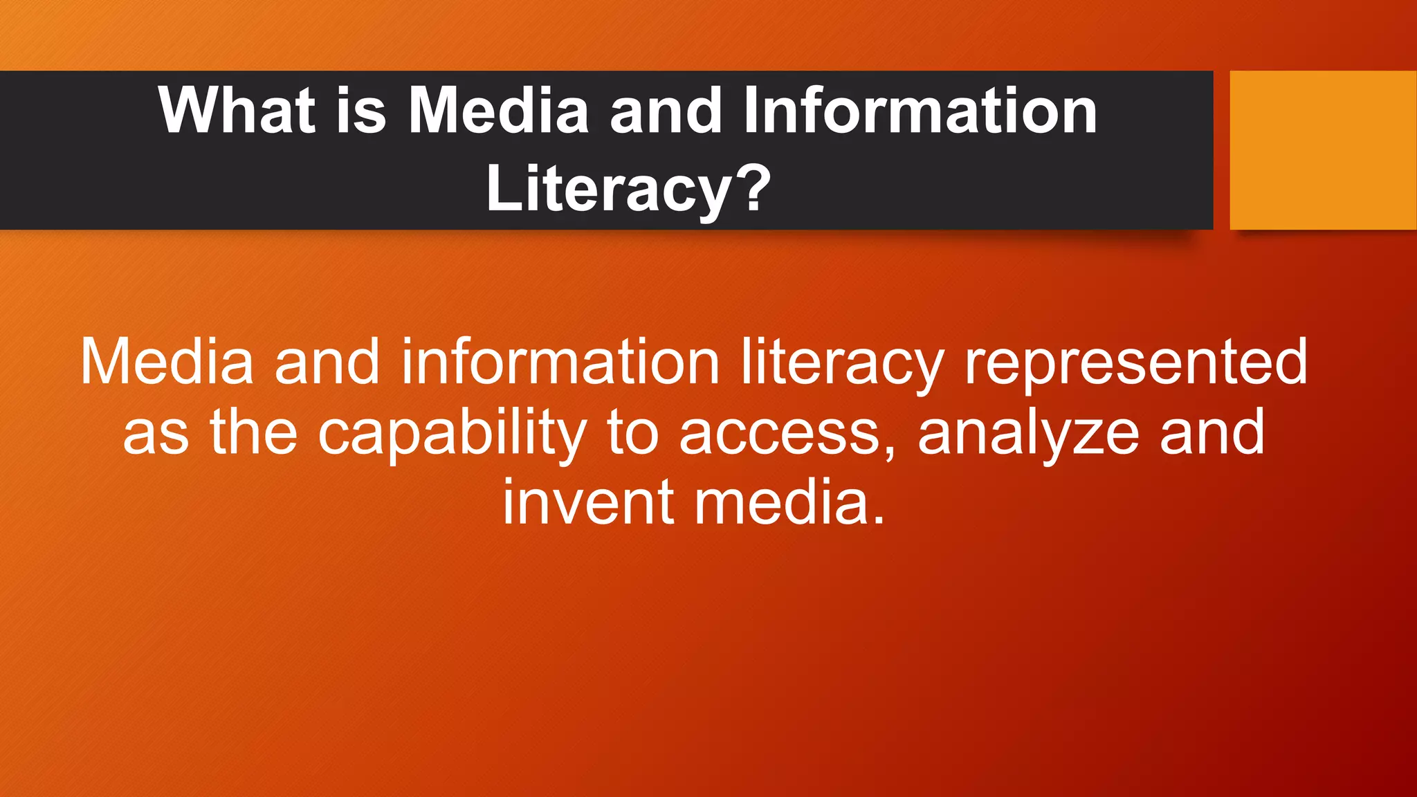 Introduction to Media and Information Literacy | PPTX