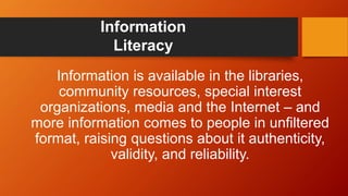 Introduction to Media and Information Literacy | PPTX