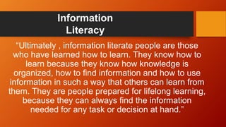 Introduction to Media and Information Literacy | PPTX