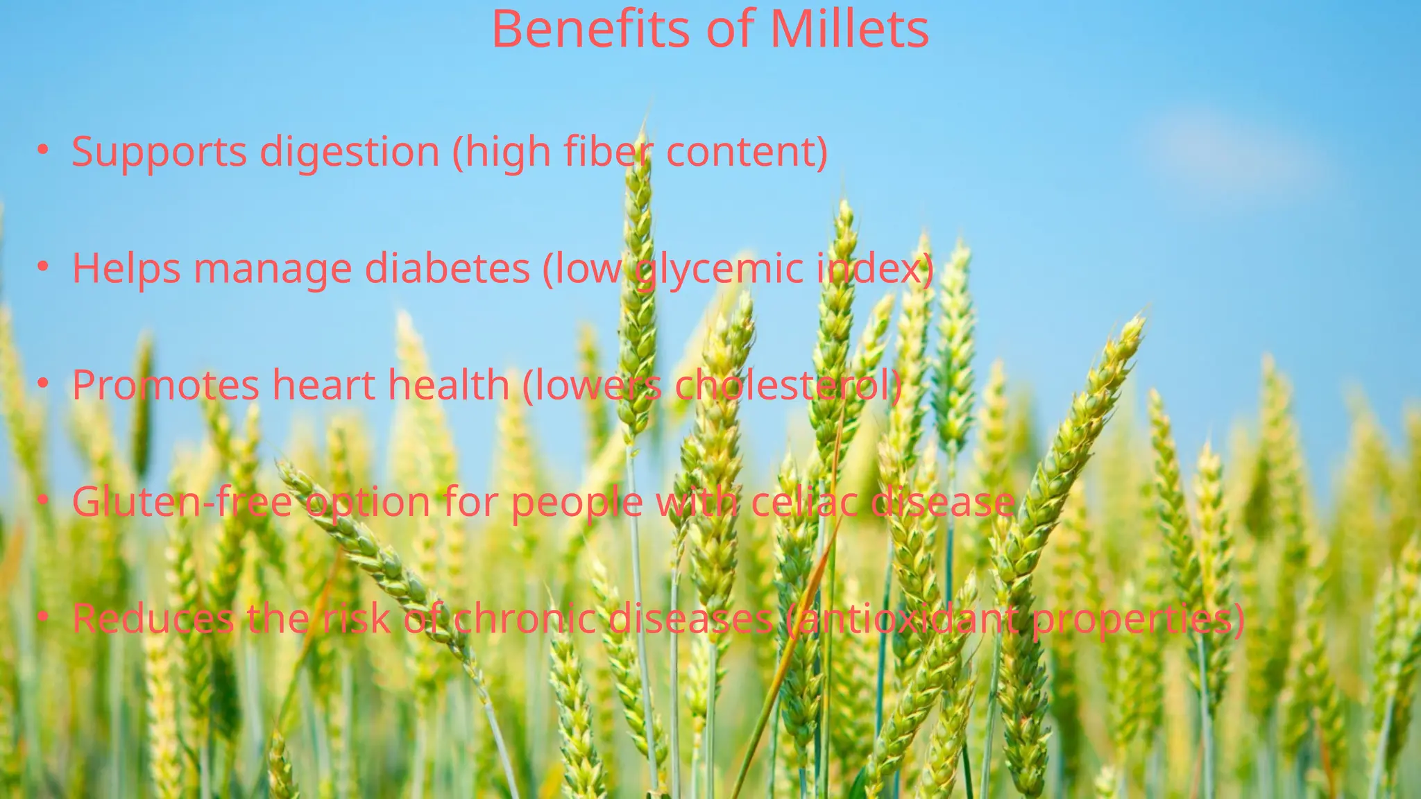 Presentation on the Millets- How usesful | PPT