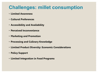 Millet Processing- Nutrition Effects and Functionalities- Dr. R.B. Modi ...