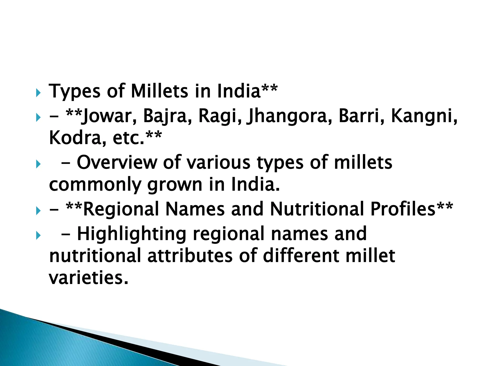 Introduction to Importance of Millets.pptx