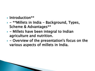 Introduction to Importance of Millets.pptx