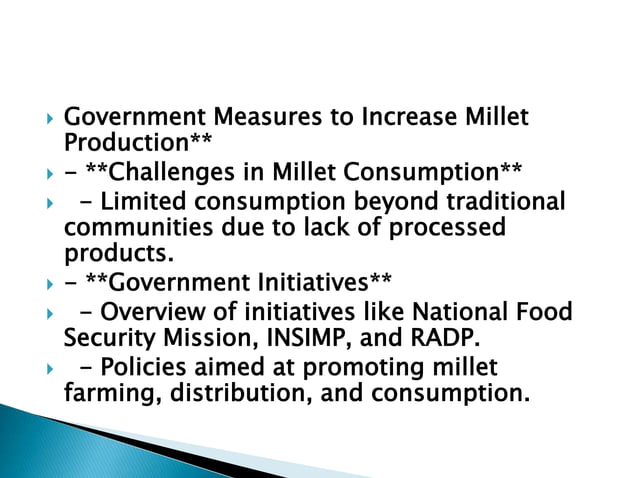 Introduction to Importance of Millets.pptx | Agriculture | Industries
