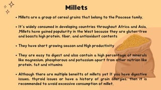 Millets: role, nutrition and use in food- pdf | PDF