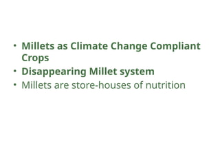 Millets types and their scientific names | PPTX