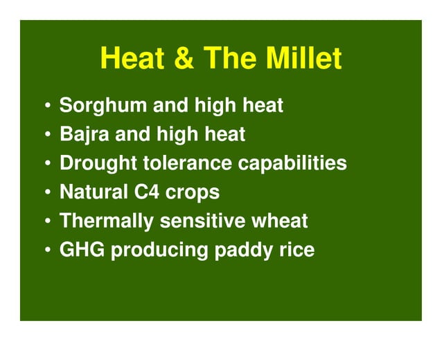 Millets And Climate Change, Mar 24, 2010 | PDF