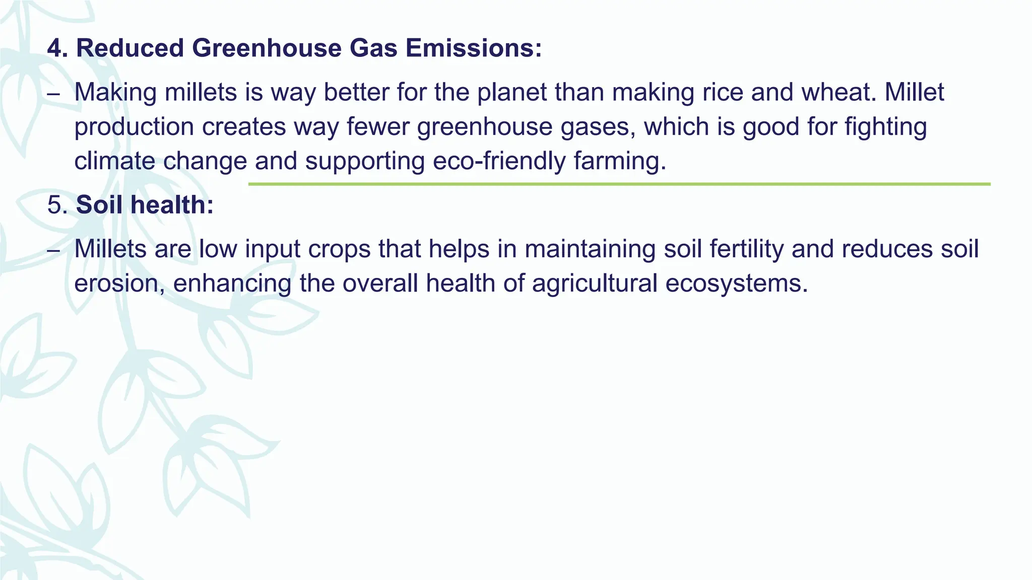 MILLETS FOR HEALTH AND SUSTAINABLE ENVIRONMENT 1.pptx