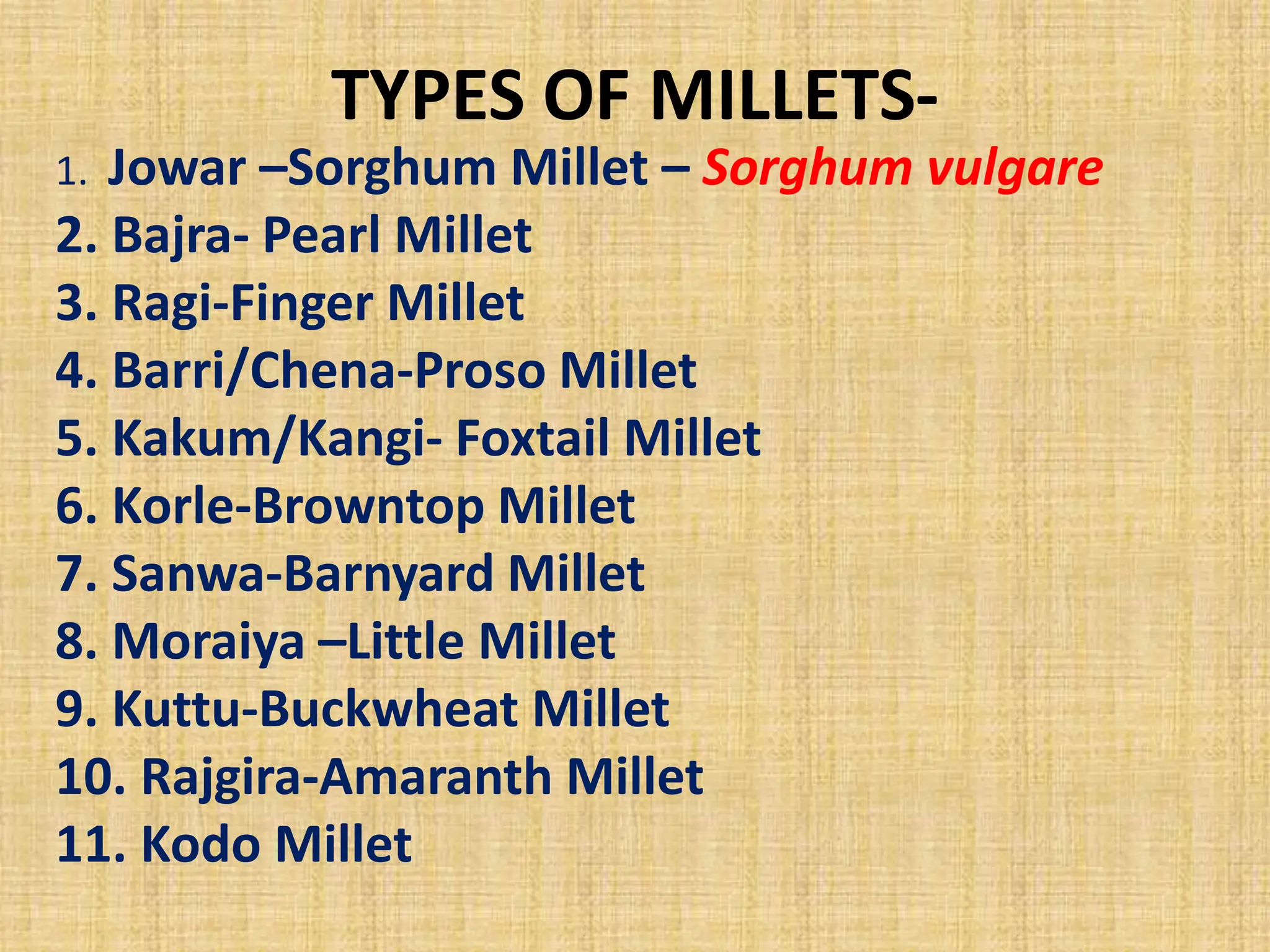MILLETS FOR HEALTH AND SUSTAINABLE PLANET.pptx