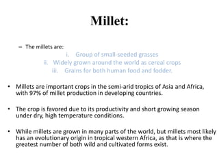 Millets | PPTX