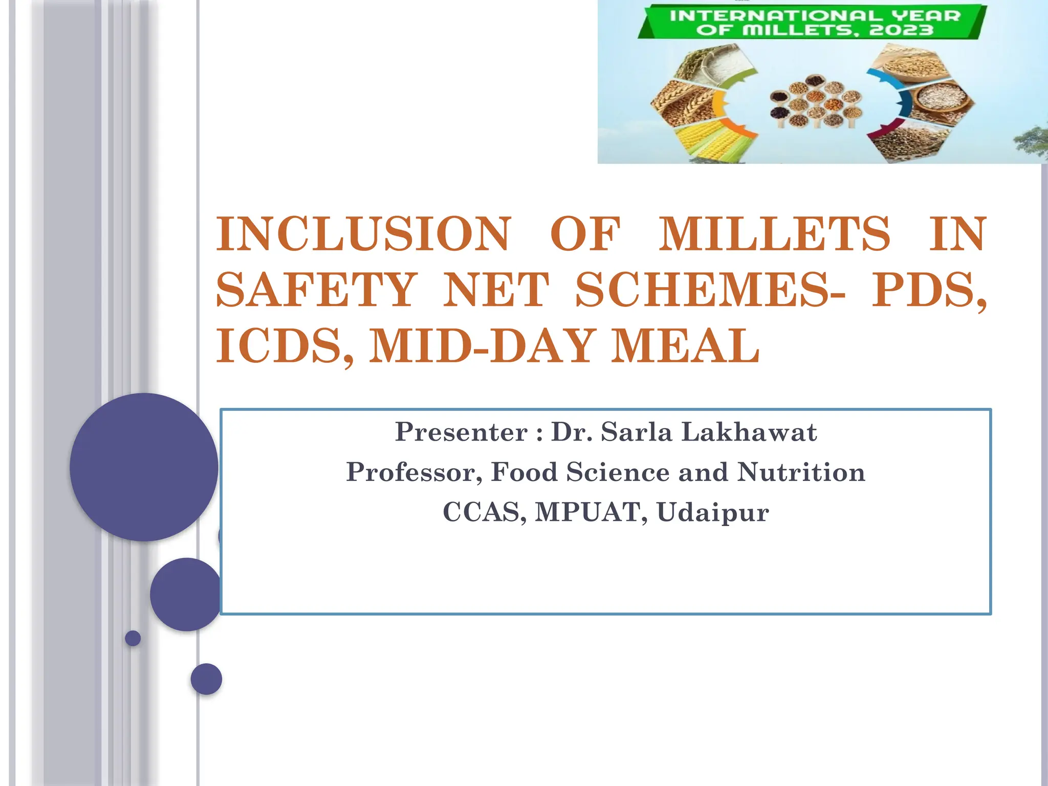 Millets ppt.pptx about millet informatio | PPT