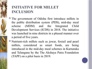 Millets ppt.pptx about millet informatio | PPTX