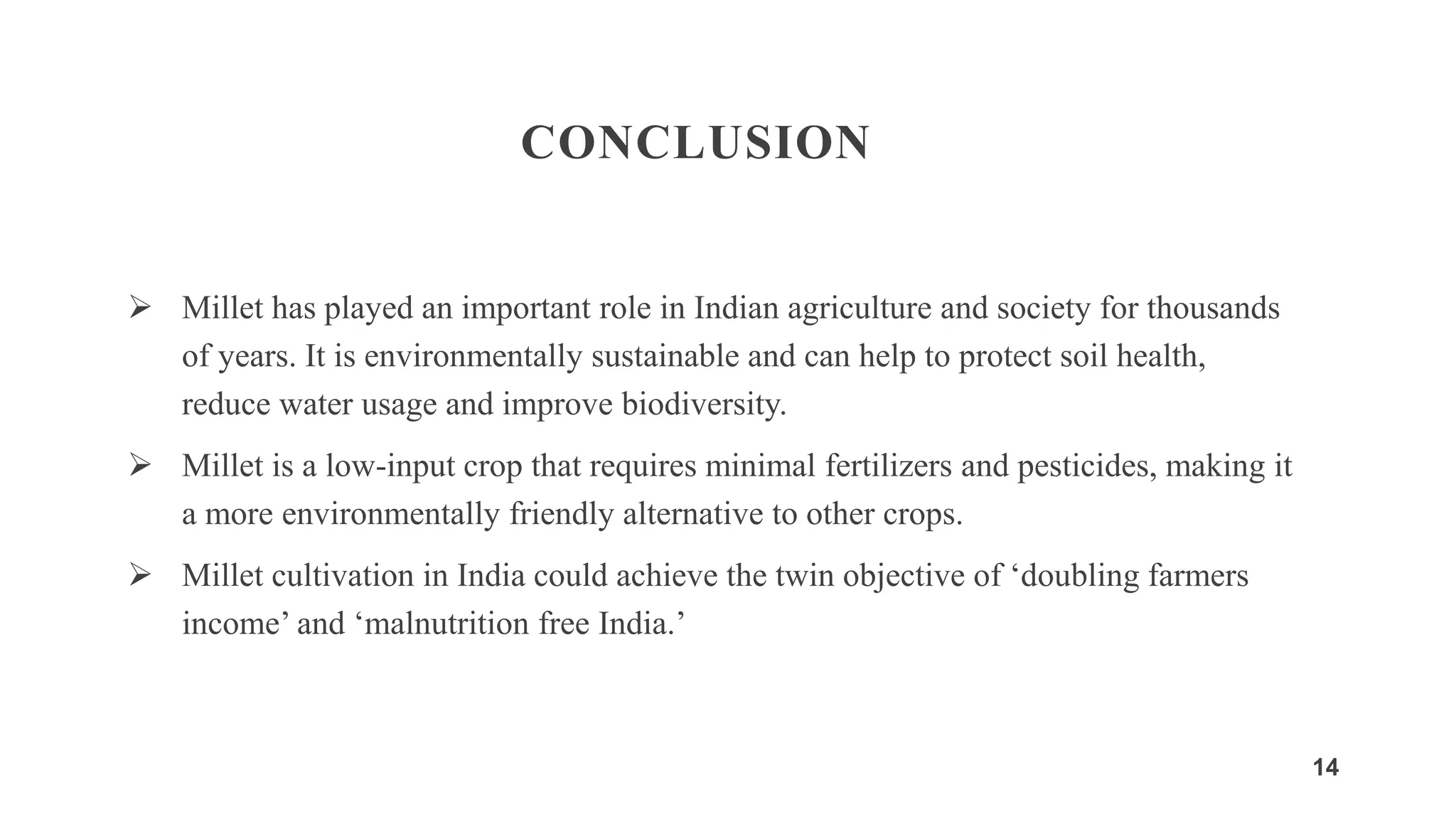 Significances of Millets production in india | PPTX