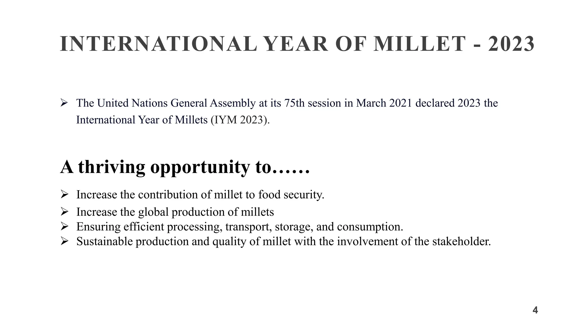 Significances of Millets production in india | PPTX