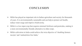 Significances of Millets production in india | PPTX