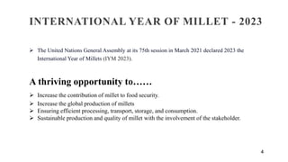 Significances of Millets production in india | PPTX