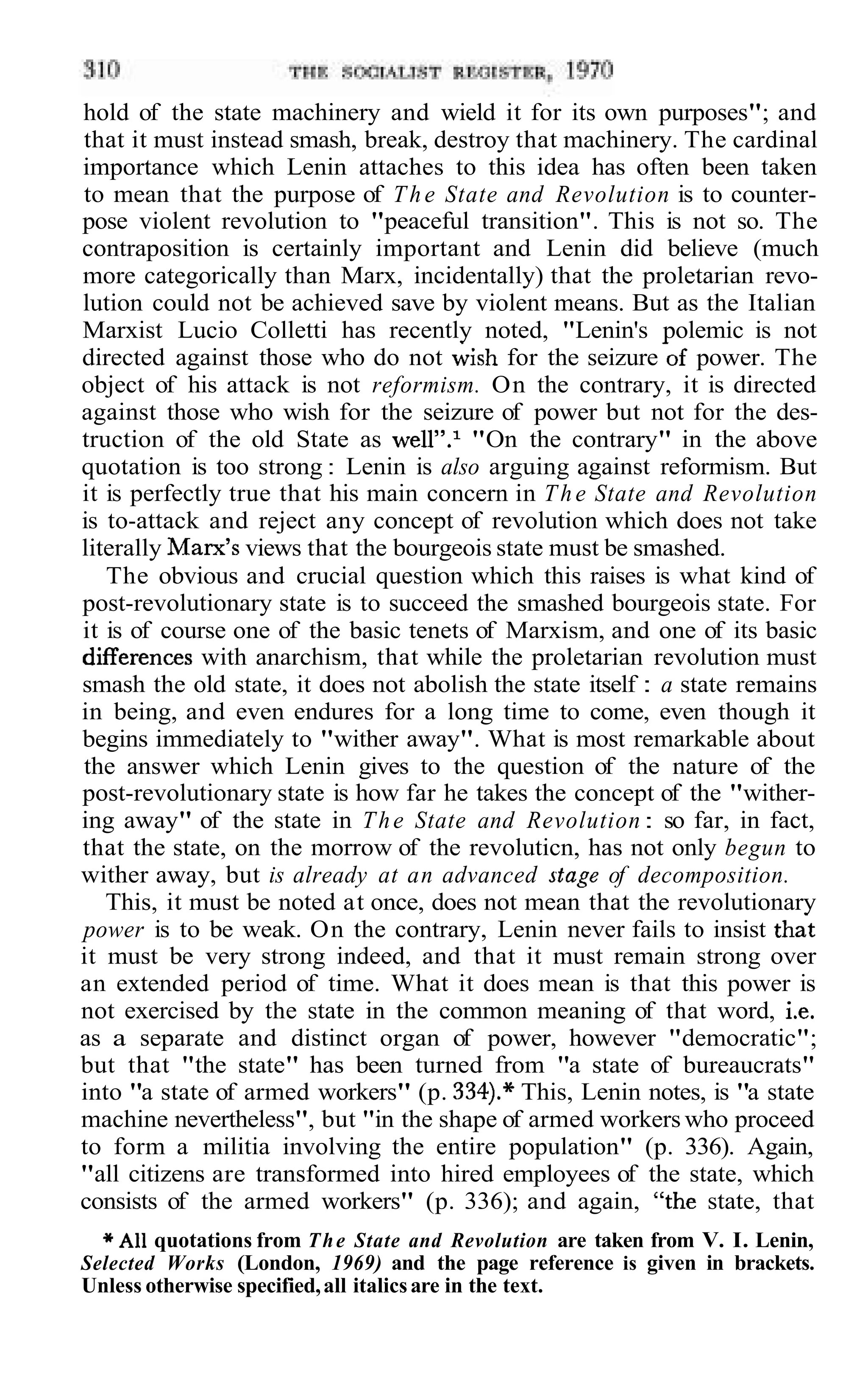 Lenin's State and Revolution | PDF