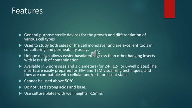 Millicell hanging cell culture inserts | PPT