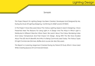 Milli jain (Lighting Design) Commercial Design Diploma, NSQF Level 6 ...