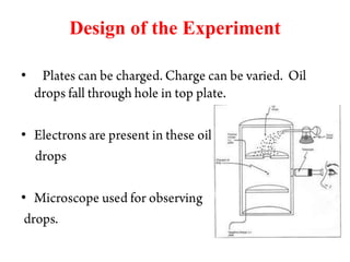 Millikan oil drop experiment | PPTX