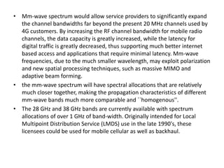 Millimeter wave mobile communication for 5G cellular. | PPTX