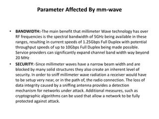 Millimeter wave mobile communication for 5G cellular. | PPTX