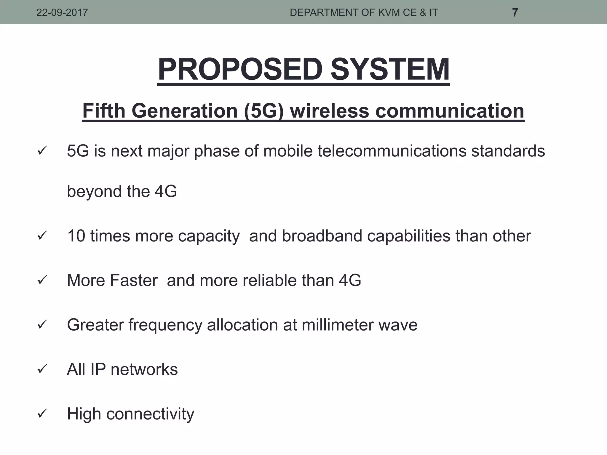 Millimeter wave technology in 5g | PPTX