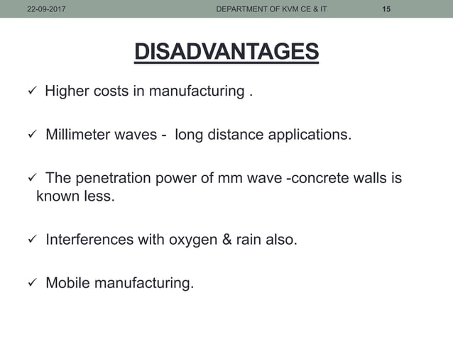 Millimeter wave technology in 5g | PPTX | Computer Networking | Computing