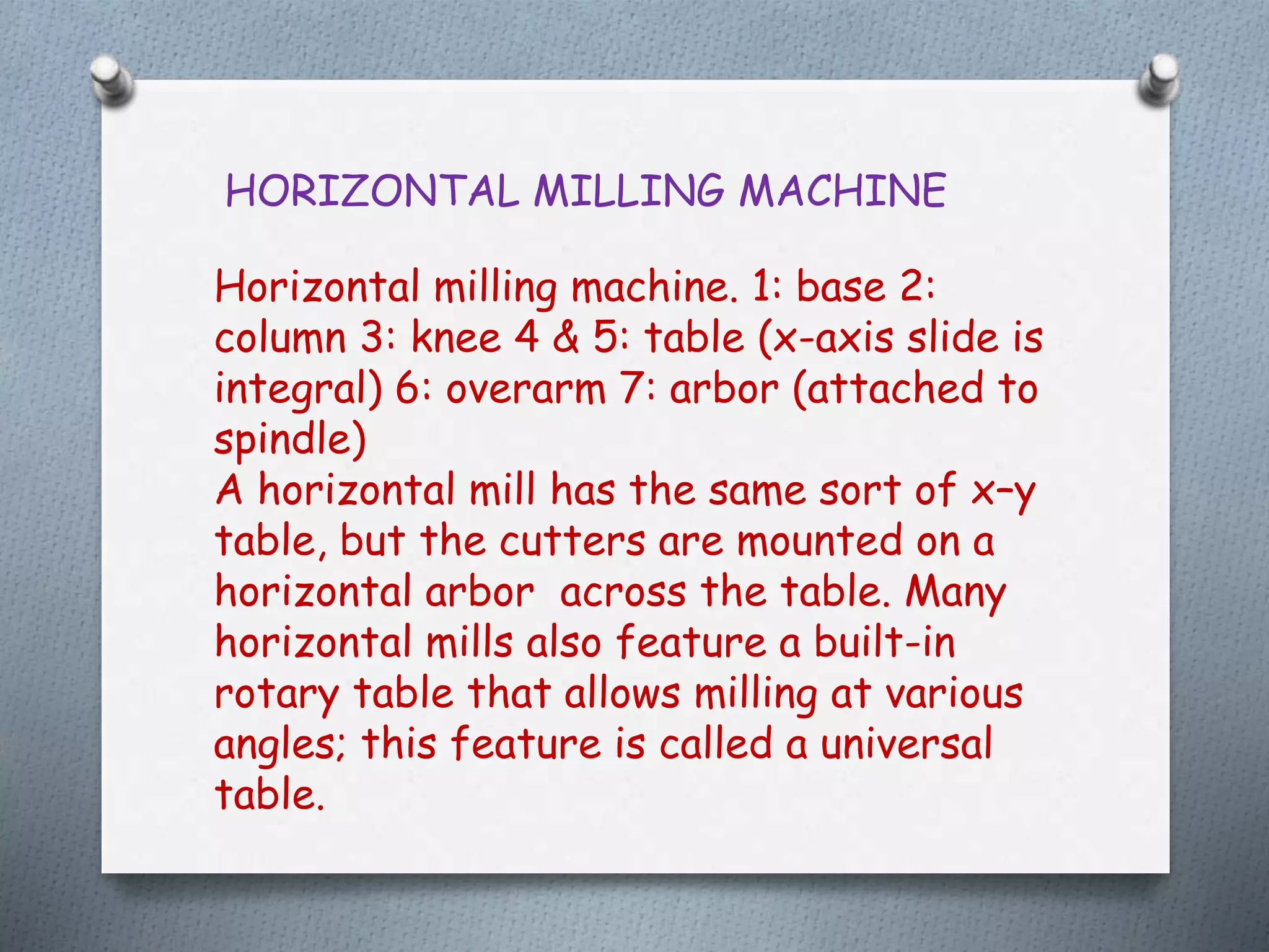 PPT on Milling | PPTX