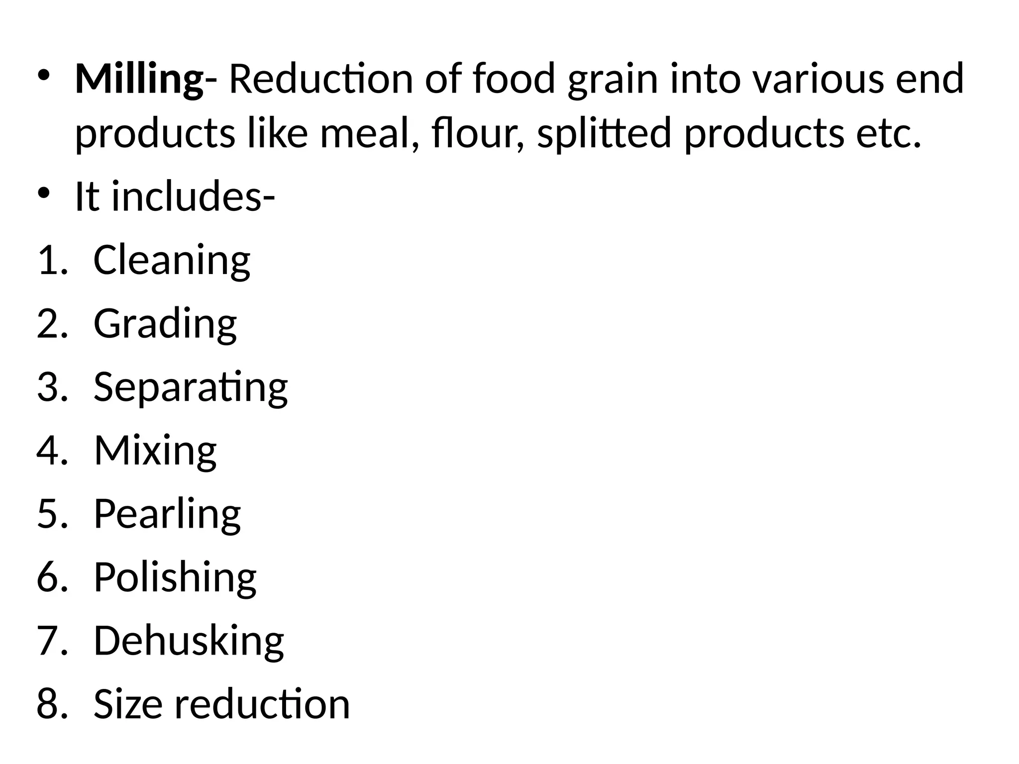 Cleaning, grading, and milling of grains | PPTX