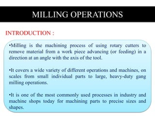 Milling and turning operations | PPTX