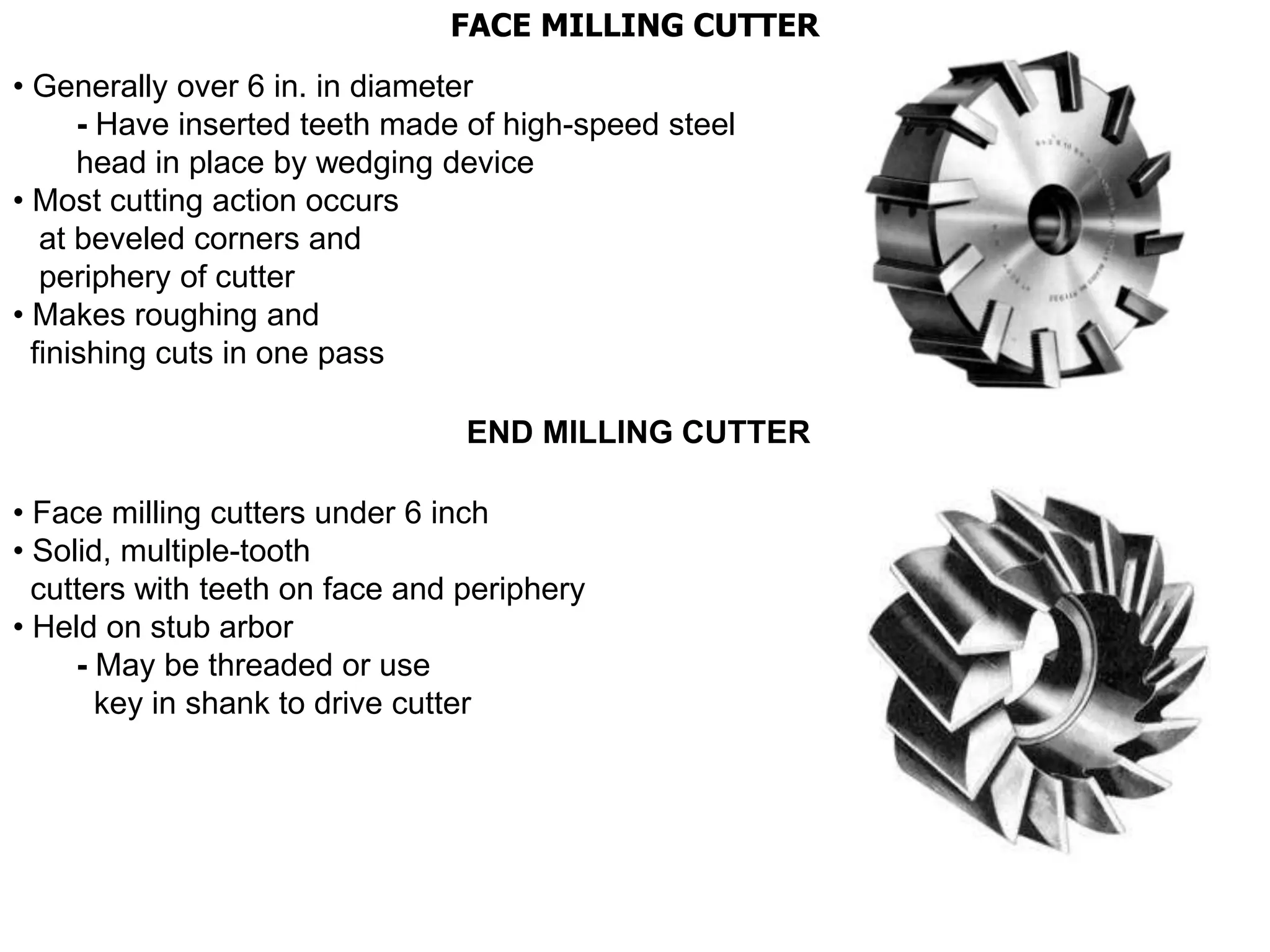 classification and nomenclature of Milling cutter | PPTX