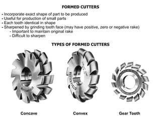 classification and nomenclature of Milling cutter | PPTX