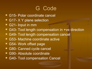 CNC Milling (fanuc system) | PPT | Woodworking | Arts and Crafts