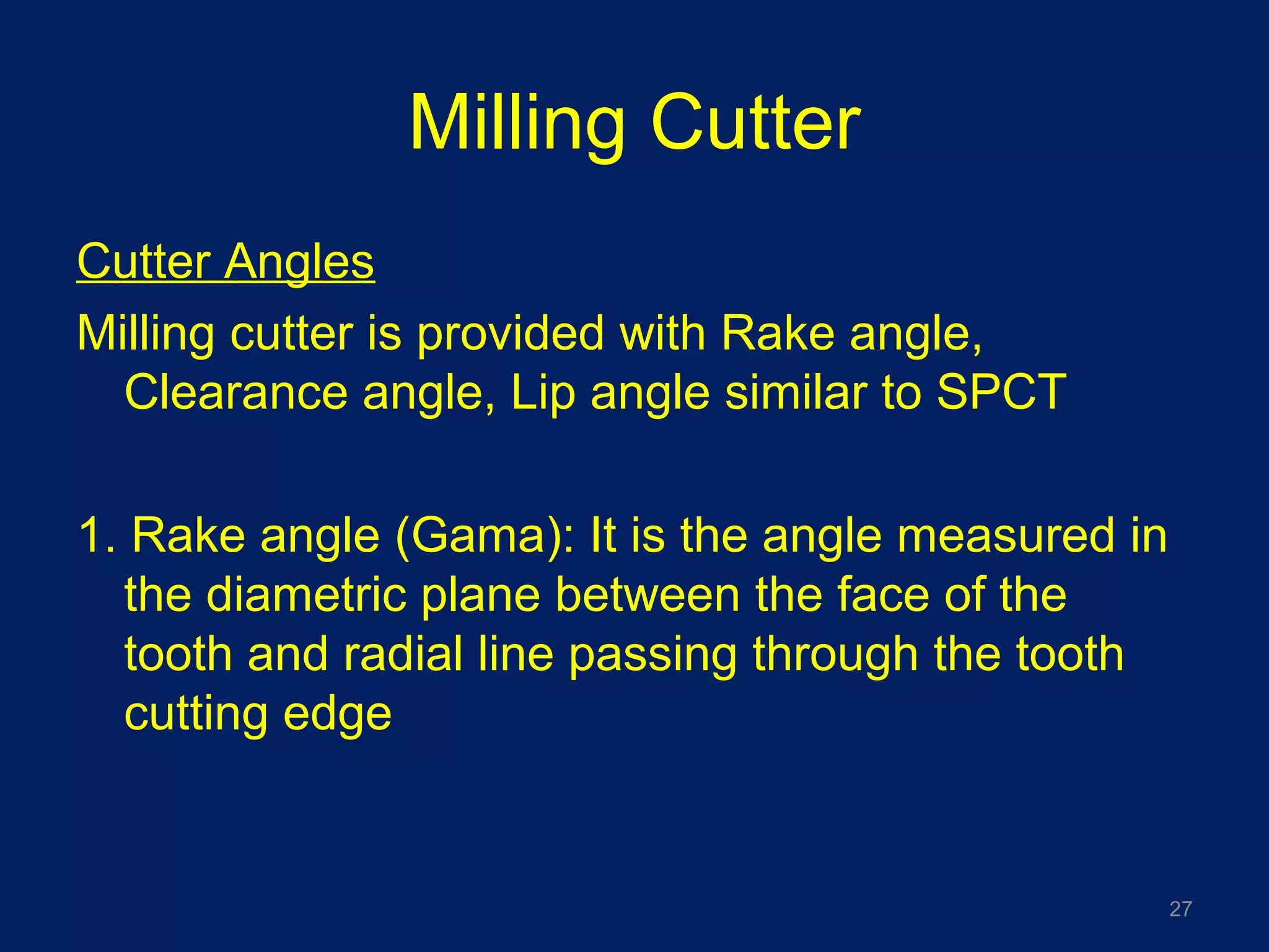 Milling & Gear Cutting | PPT