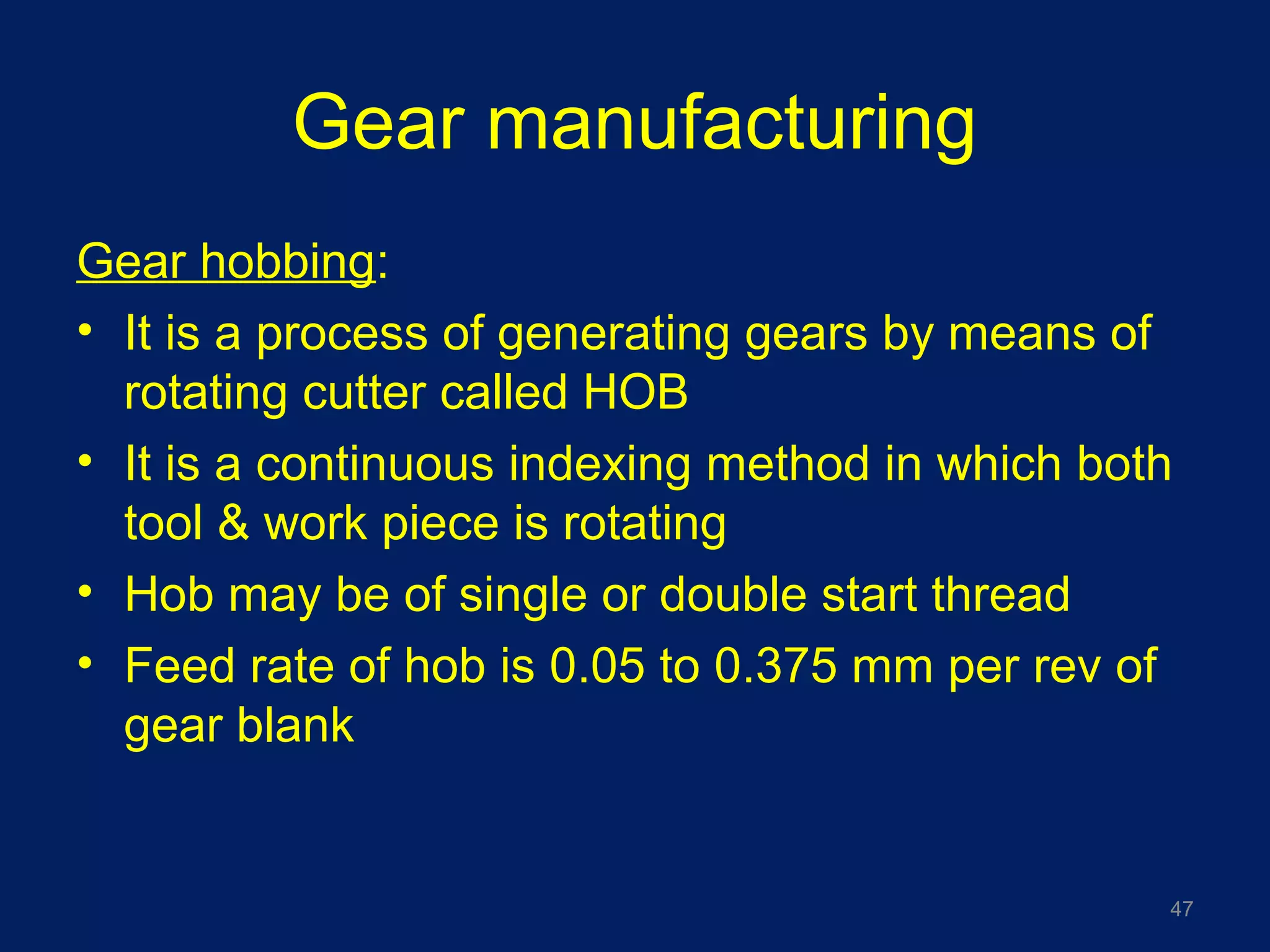 Milling & Gear Cutting | PPT