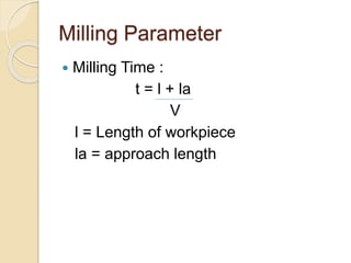 Milling machines | PPTX