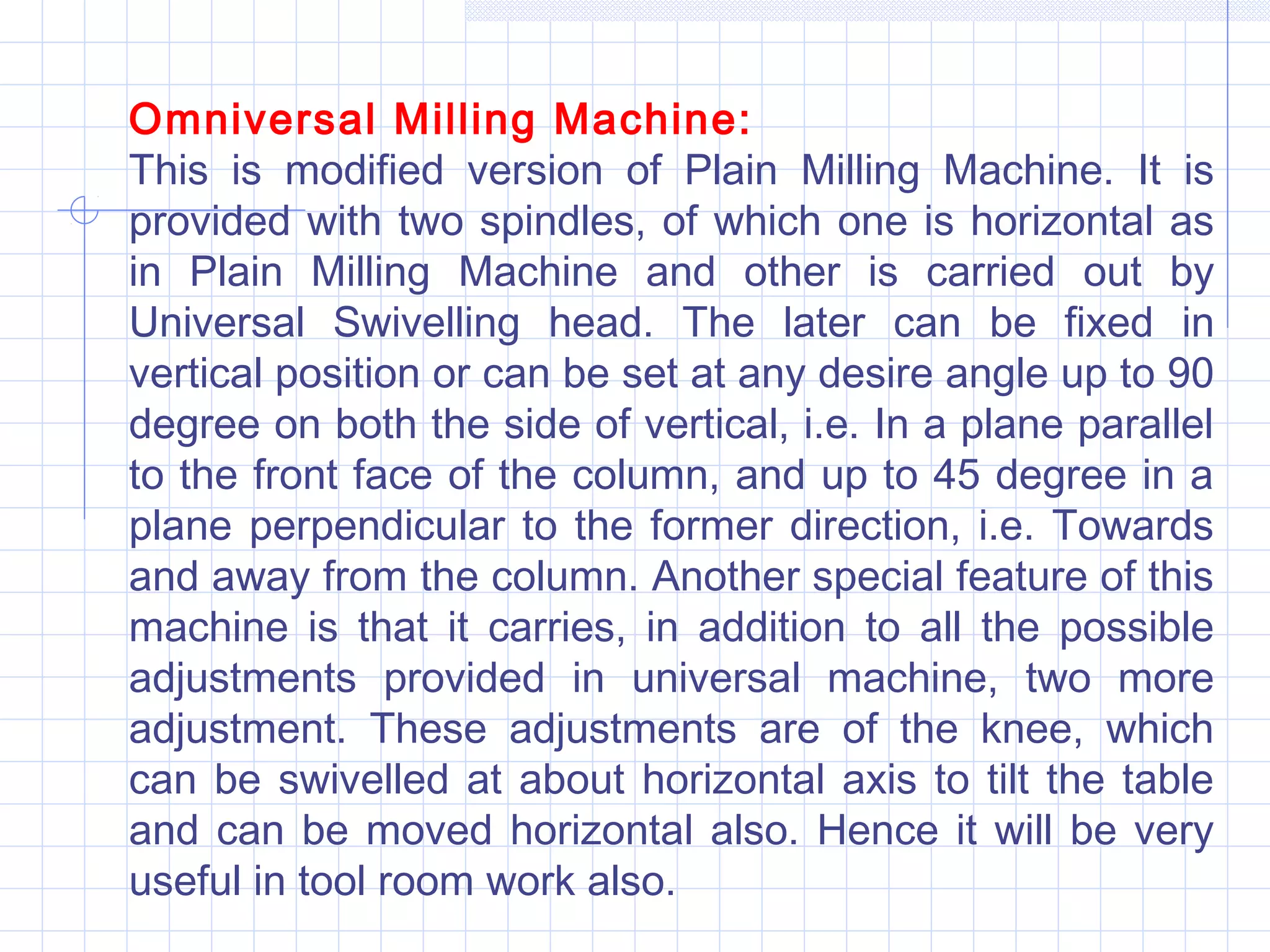 Introduction to Milling Machines | PPT