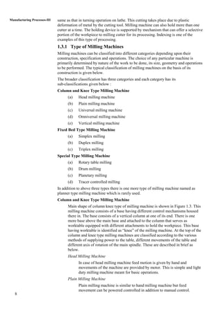 Milling notes (man. sc. ii) | PDF