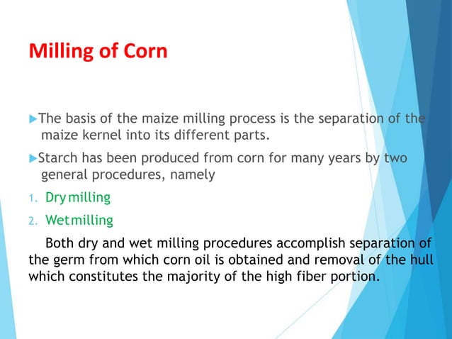 Milling of corn.ppt | Cooking | Food & Drink