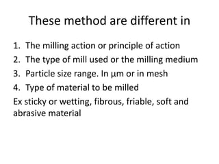 Milling part 2 2020 | PPTX