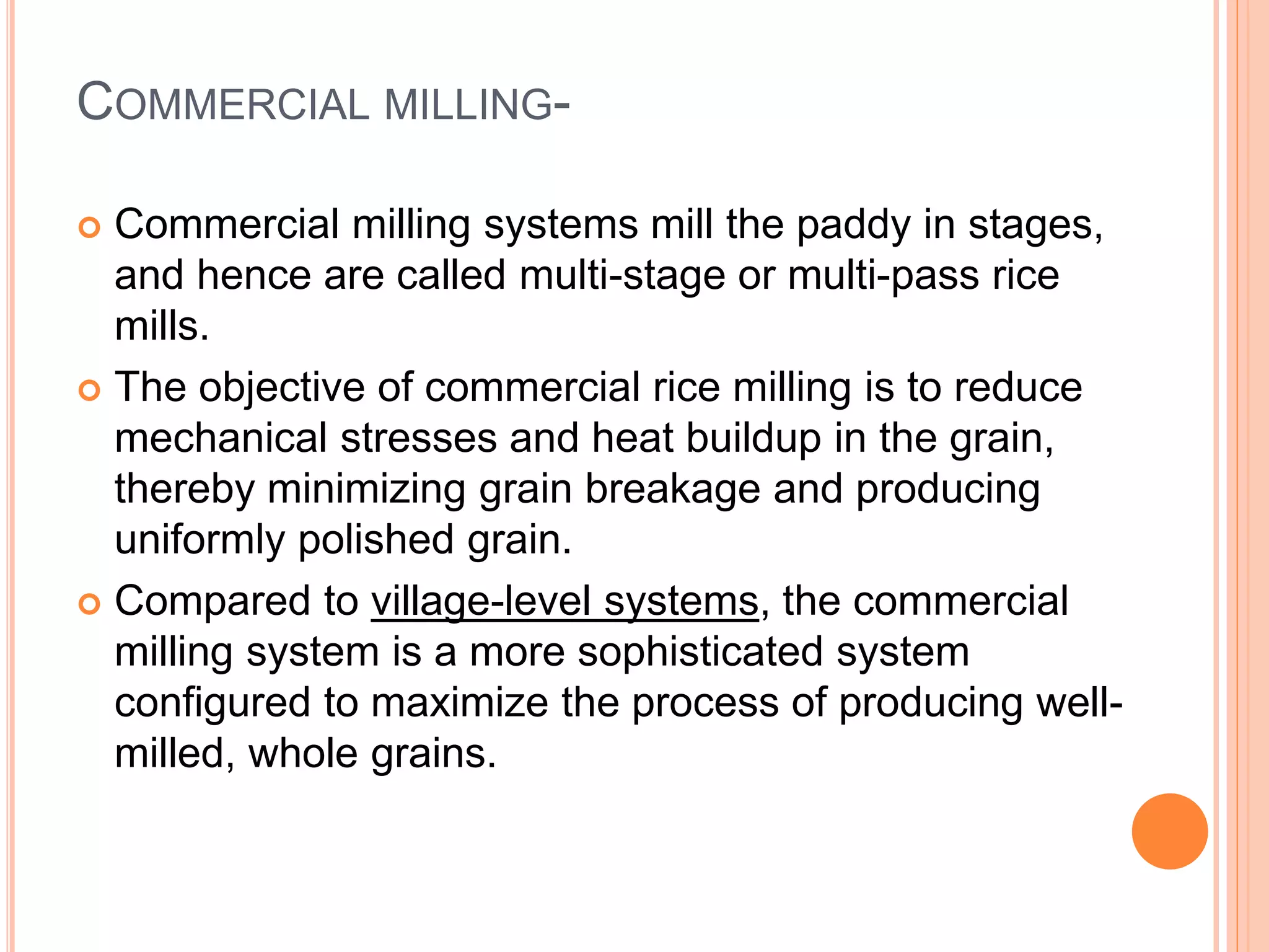 Milling process ( RICE & DAL ) | PPTX