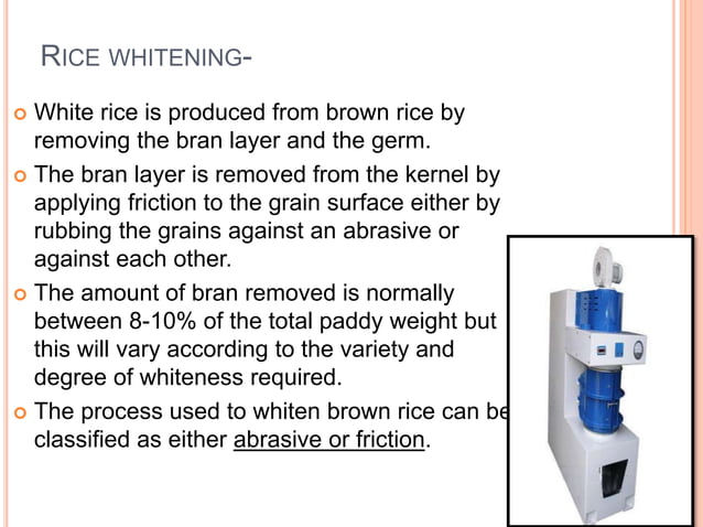 Milling process ( RICE & DAL ) | PPTX